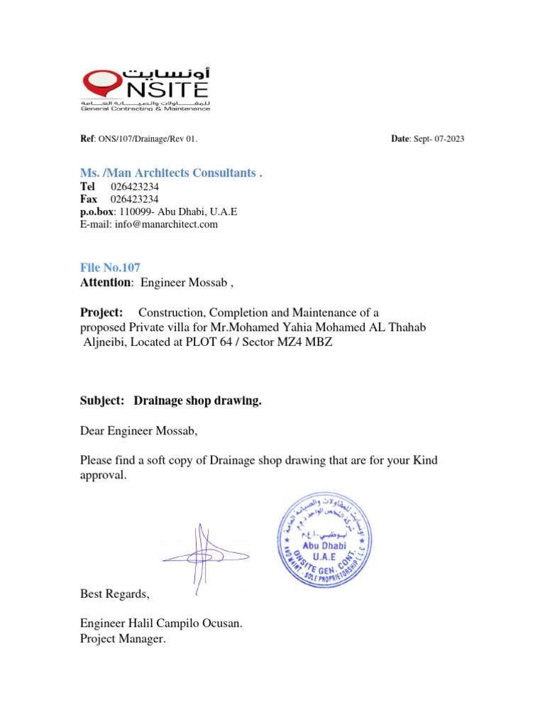 1 Drainage Shop Drawing | PDF | Engineering