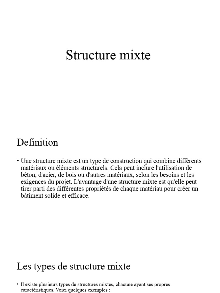 Structure Mixte | PDF | Bois (matériau de construction) | Isolation thermique du bâtiment