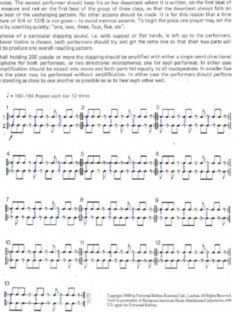 Clapping Music 3 | PDF