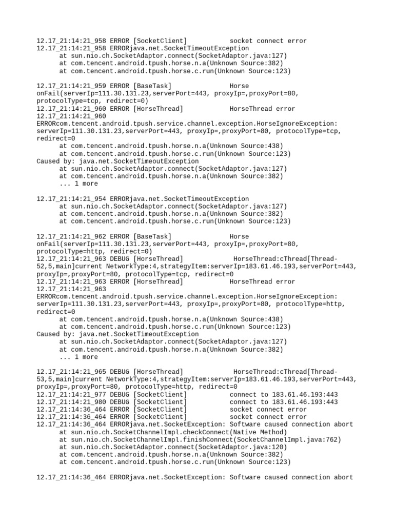Log-20231217 2116 1 | PDF | Thread (Computing) | Java (Programming Language)