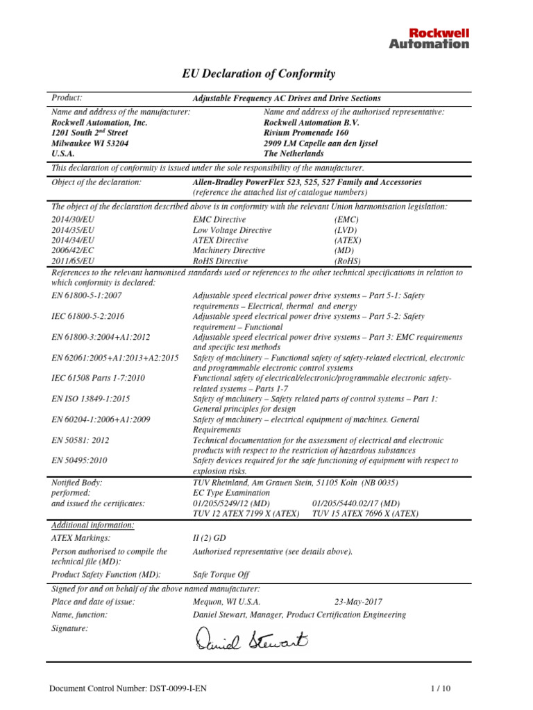 25C-D1P4N114 - Certificate of Conformity | PDF | Electrical Engineering ...