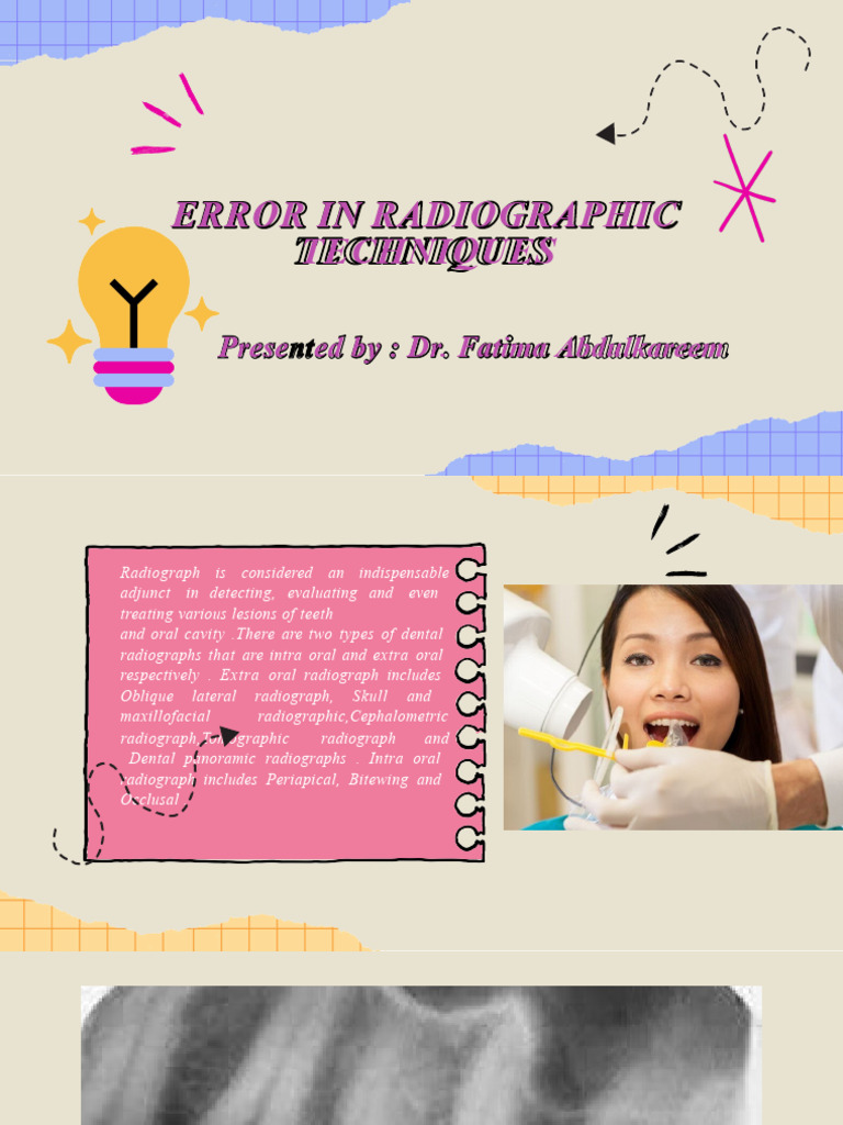 Dental Radiographic Errors Guide | PDF | Medical Specialties ...