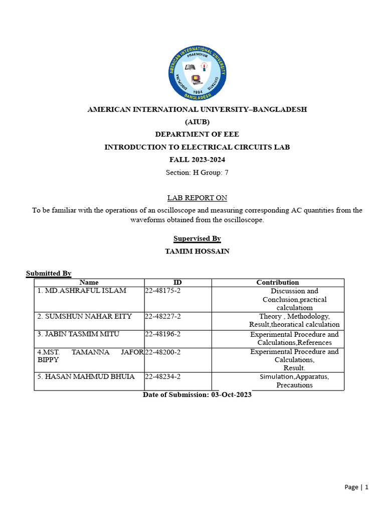 Exp 7 | PDF | Amplitude | Root Mean Square