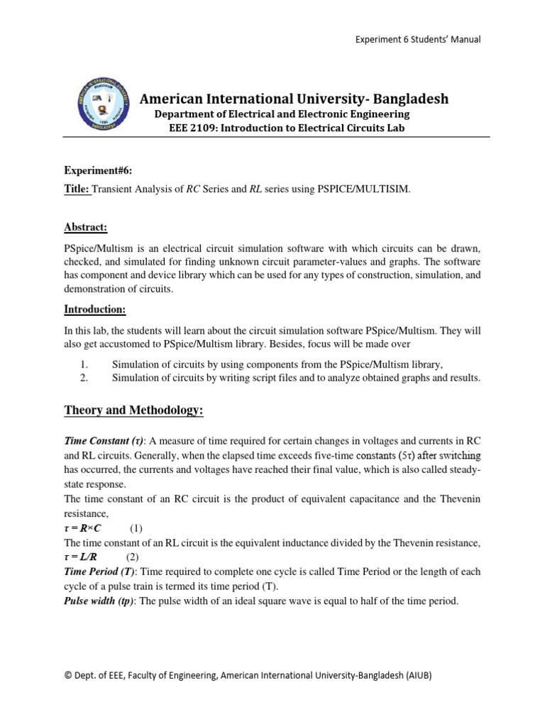 Iec Lab Exp 06 | PDF | Electrical Network | Electrical Engineering