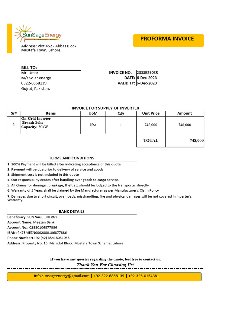 Quotation format | PDF | Cargo | Freight Transport