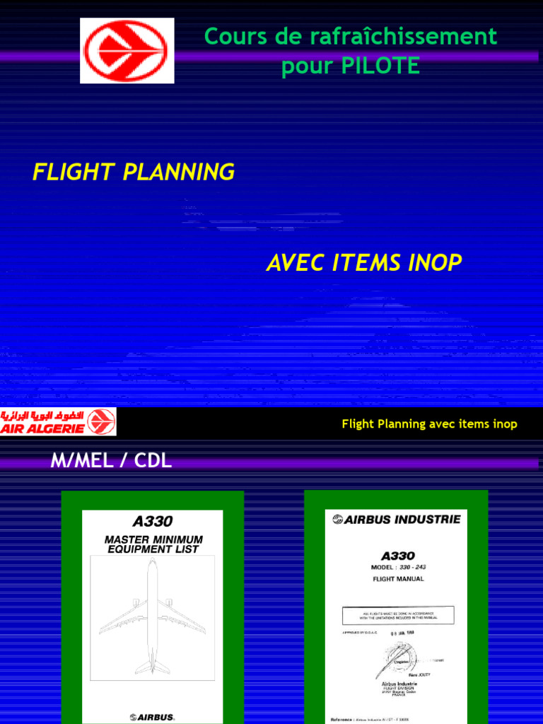 Planification de vol avec items inop | PDF | Aviation | Aérospatiale