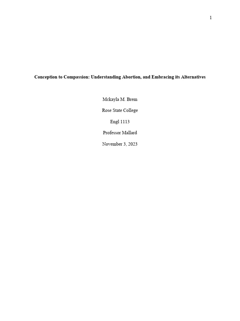 Toulmin Essay Copy-1 | PDF | Abortion | Pregnancy