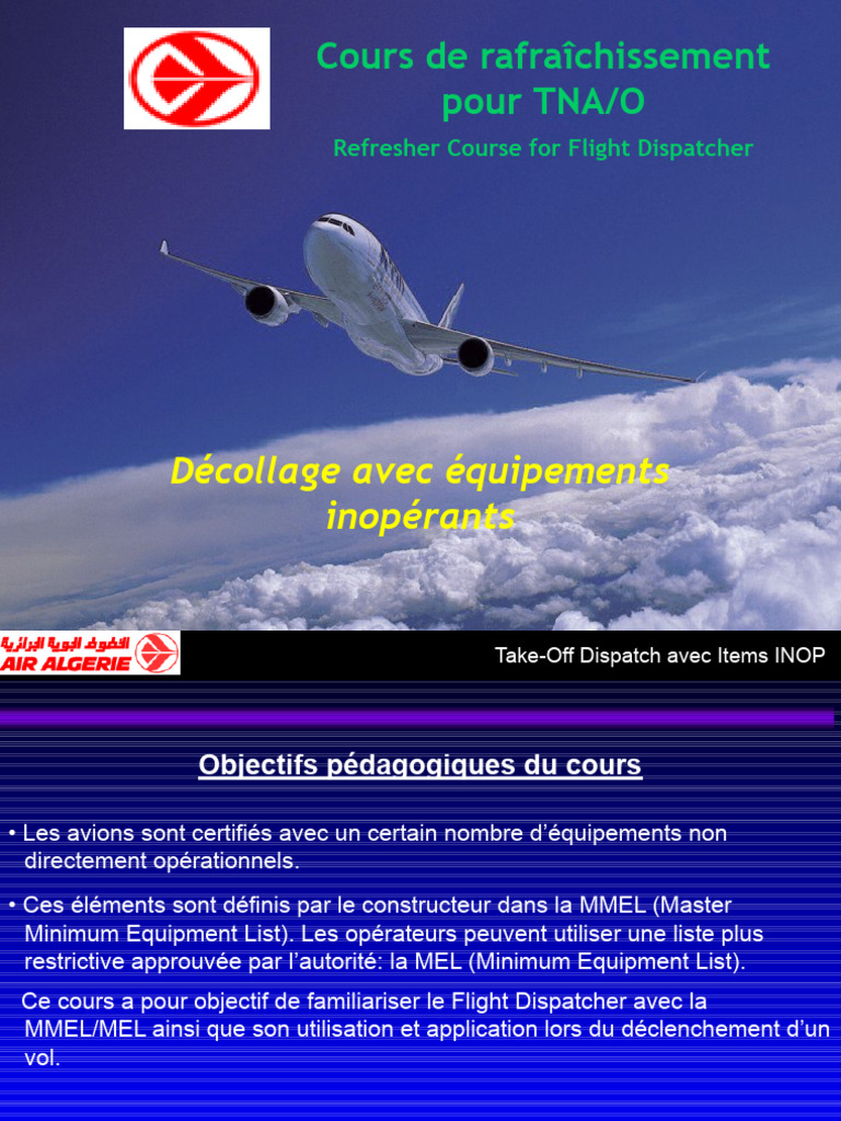 Gestion de la MEL pour le décollage | PDF | Aérospatiale | Avion
