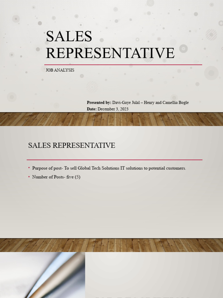 GRP 1 SALES REPRESENTATIVE Activity | PDF | Sales | Customer ...