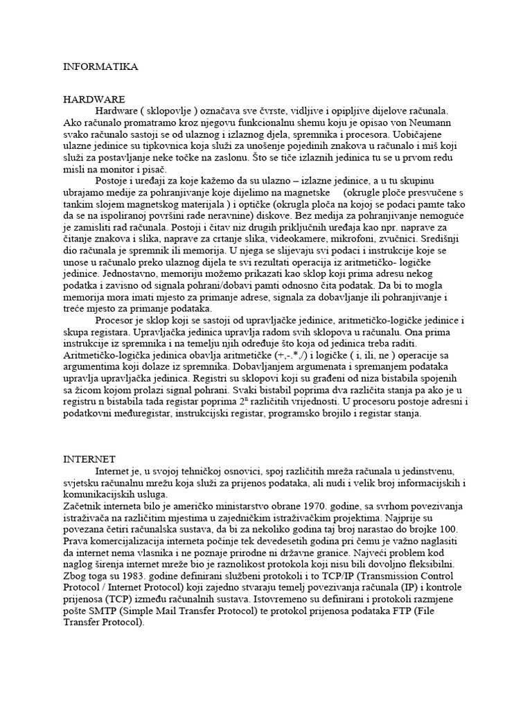 Primjer - Word | PDF