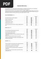 Independent Living Skills Checklist | PDF | Dishwasher | Meal