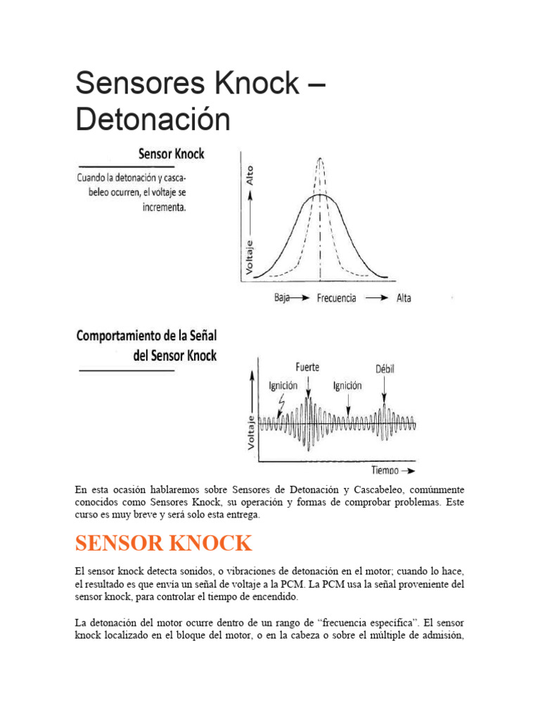 Sensor de detonación (knock) | PDF | Piezoelectricidad | Combustión