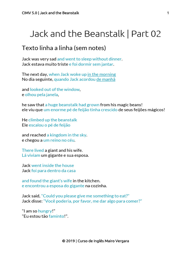 PDF Jack and The Beanstalk 02 | PDF