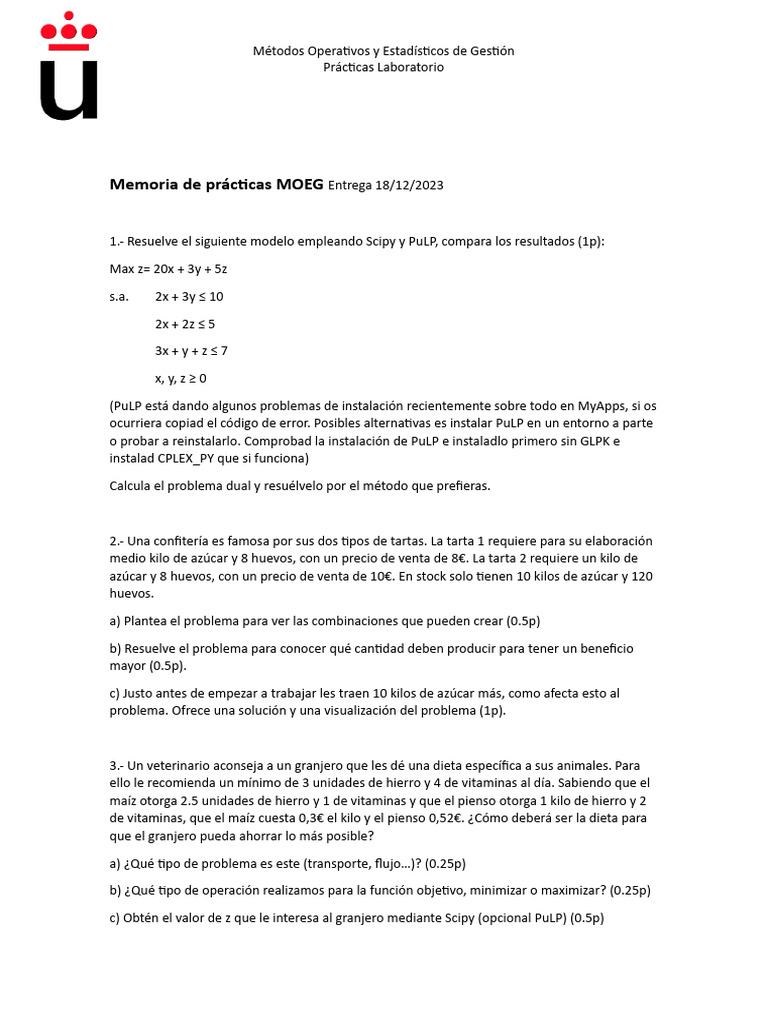 Memoria de prácticas MOEG | PDF