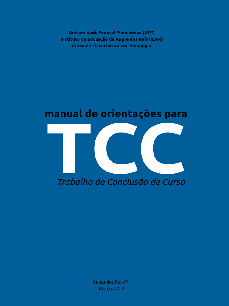 Manual TCC 2022 Curso Pedagogia IEAR UFF | PDF | Pedagogia | Sociologia