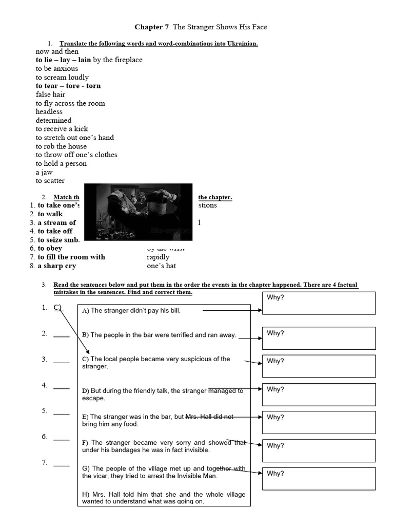 Exercise 7 The Invisible Man | PDF | Language Arts & Discipline