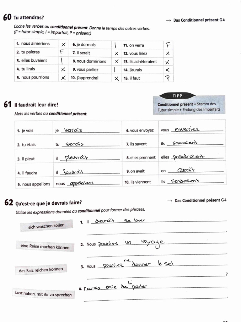 Exercices sur le conditionnel présent | PDF | Échecs | Théorie (échecs)