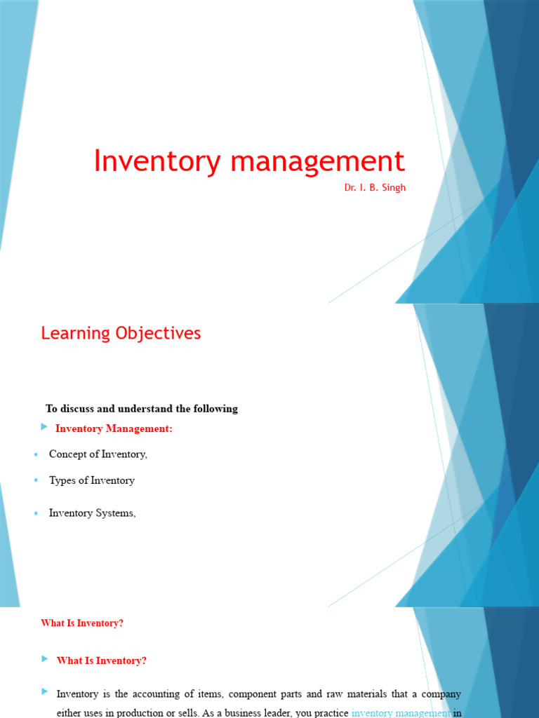 2.2 Inventory Management | PDF