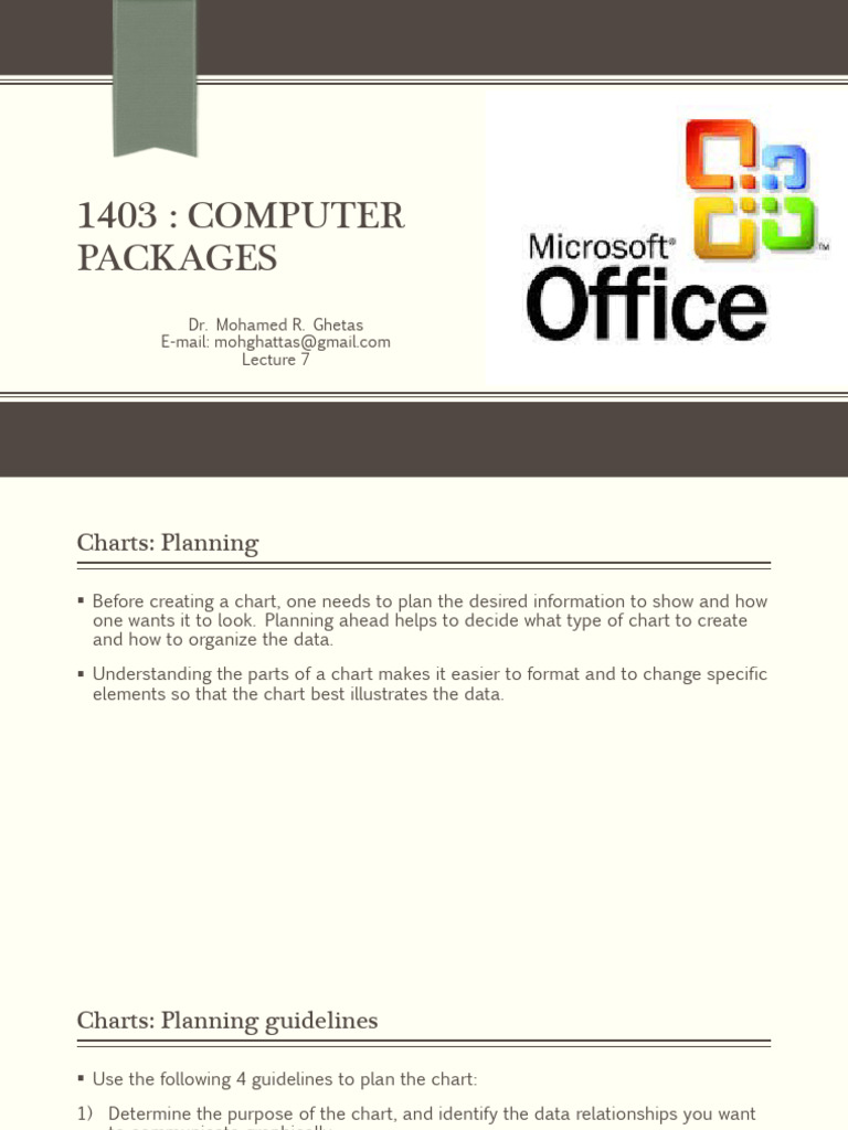 Lec 7 | PDF | Chart | Microsoft Excel Lec 7 | PDF | Chart | Microsoft Excel