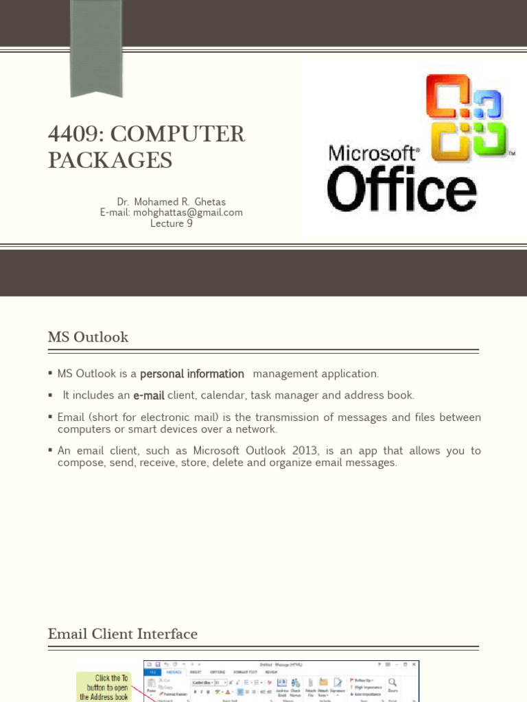 Lec 9 | PDF | Microsoft Outlook | Computer Mediated Communication