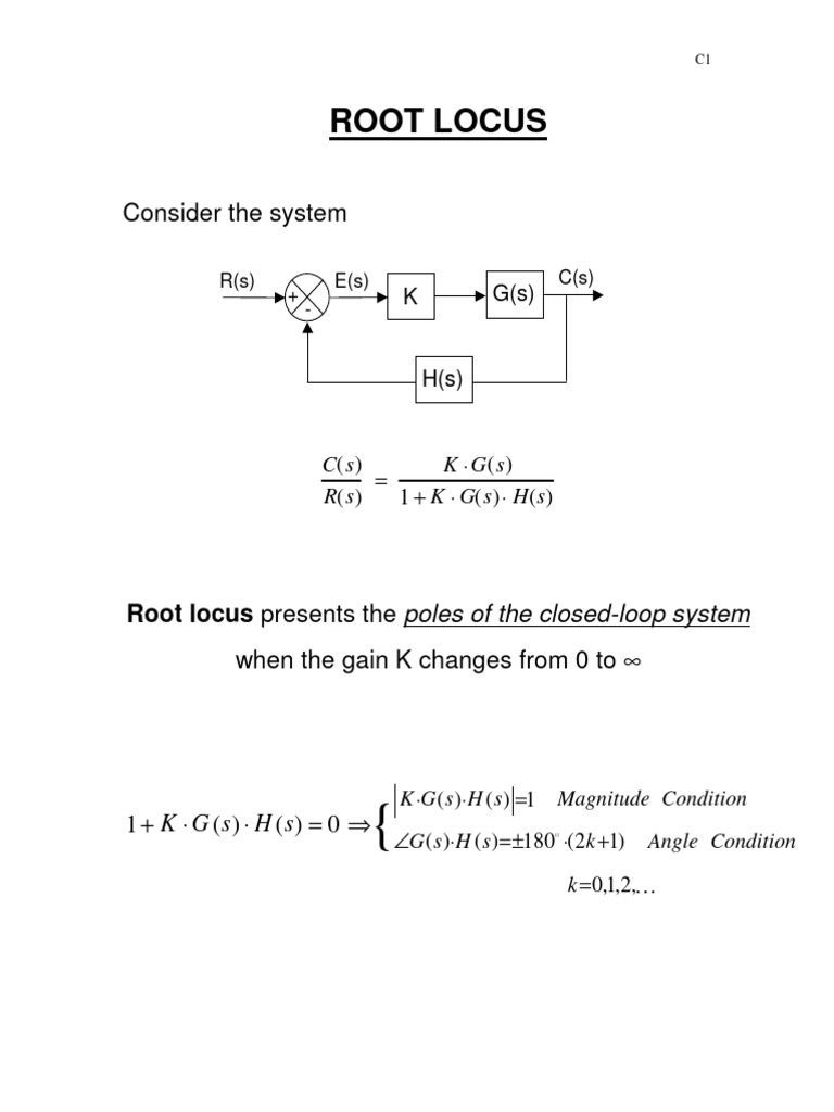 Root Locus | PDF | Systems Engineering | Electrical Engineering