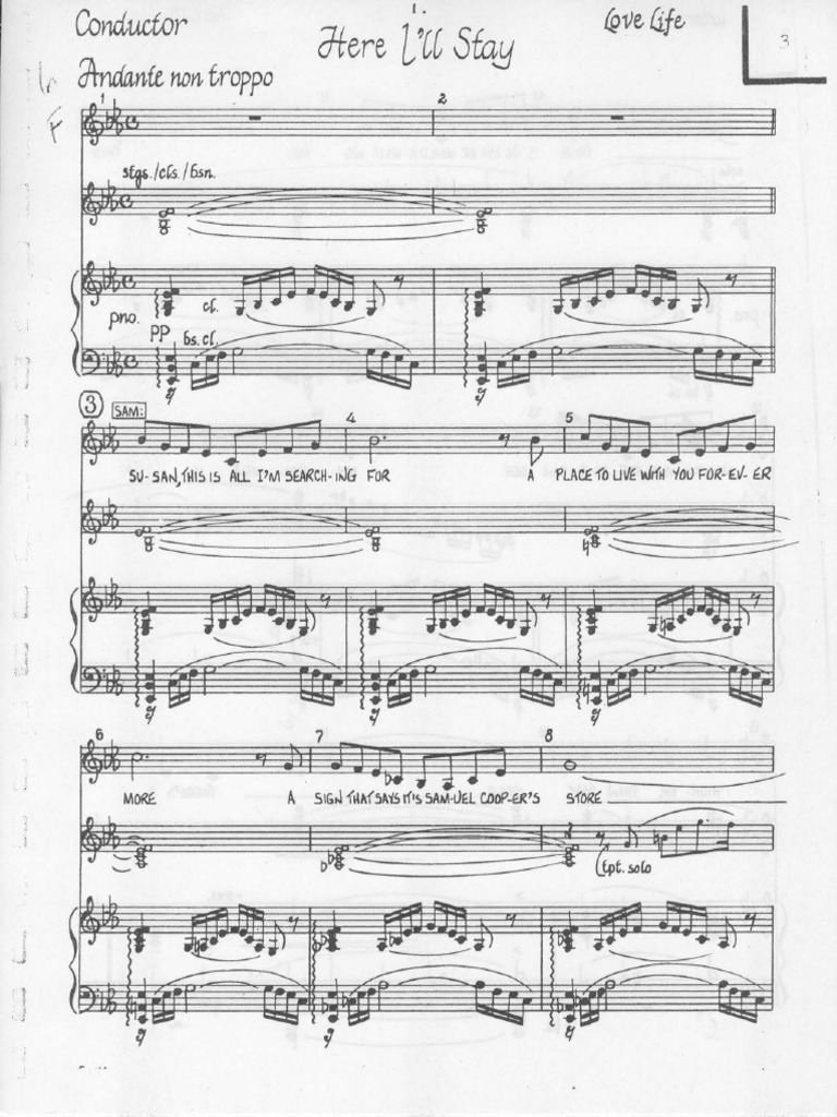 01 - Here I'll Stay - PV Score - Reduced | PDF