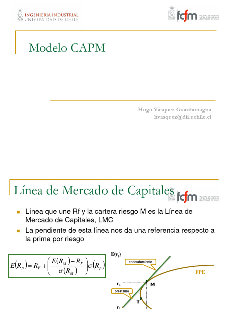 11 Capm | PDF | Modelo de fijación de precios de activos de capital | Sector privado