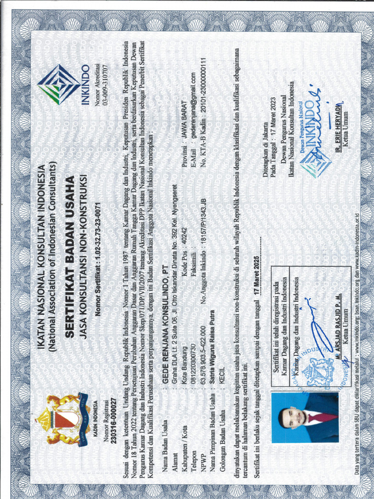 Gede Renjana Konsulindo, PT 2023 | PDF