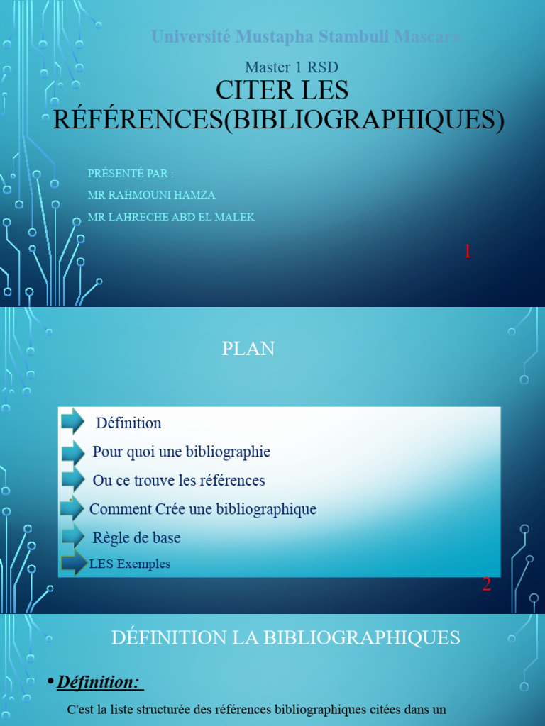 Citer les références bibliographiques | PDF | Bibliographie