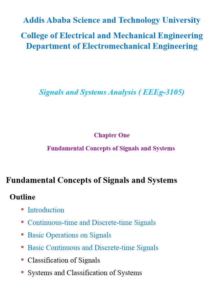 Signals and Systems Fundamentals | PDF | Discrete Time And Continuous ...