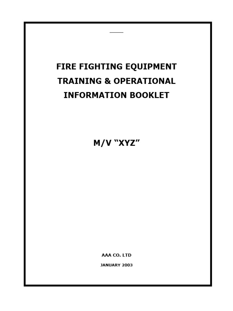Fire Safety Operational Booklet | Download Free PDF | Fires | Energy ...