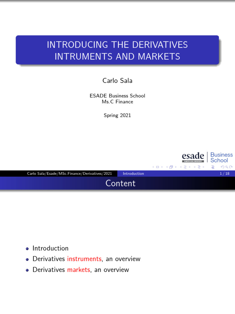 Introduction | PDF | Derivative (Finance) | Option (Finance)