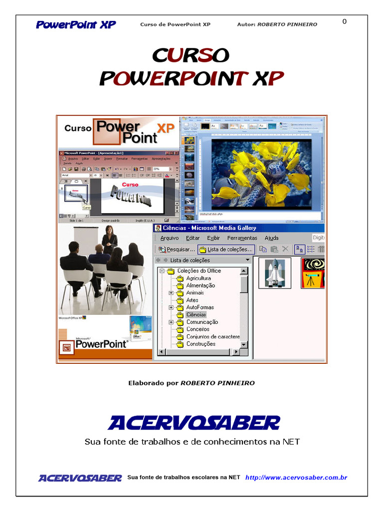 Curso de PowerPoint XP | PDF | Janela (informática) | Caixa alta e caixa baixa