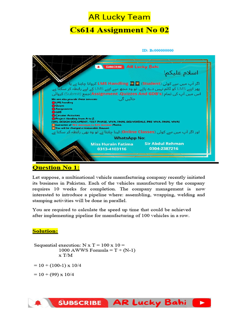 Cs614 Assignment 02 BY AR Lucky Team | PDF | Computing