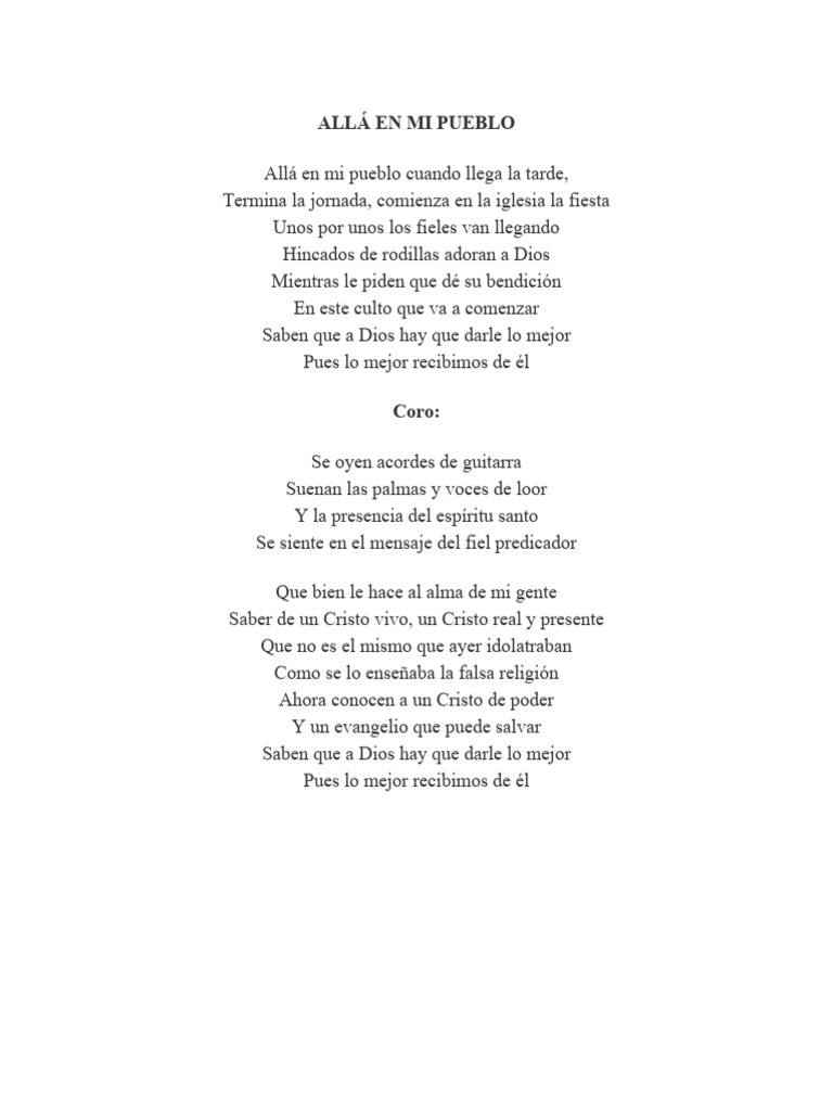 Allá en Mi Pueblo | PDF