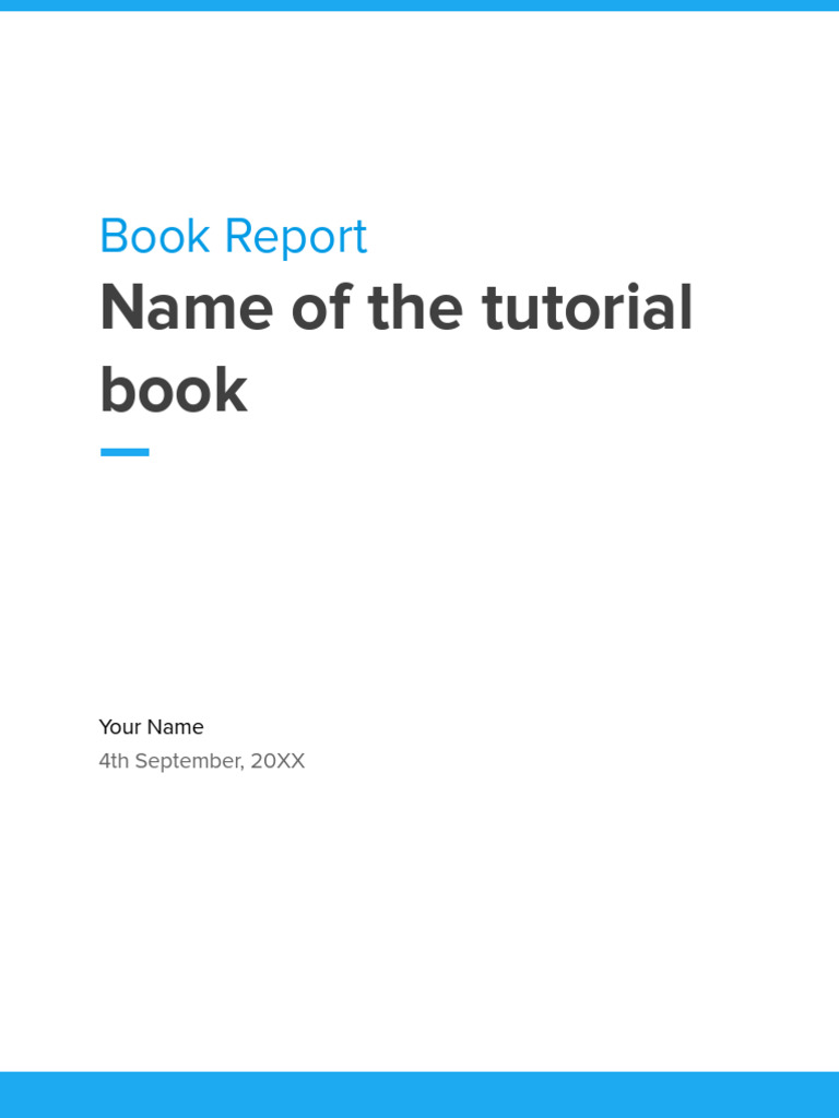 Book Report Writing Guide | PDF | Self-Improvement | General Fiction