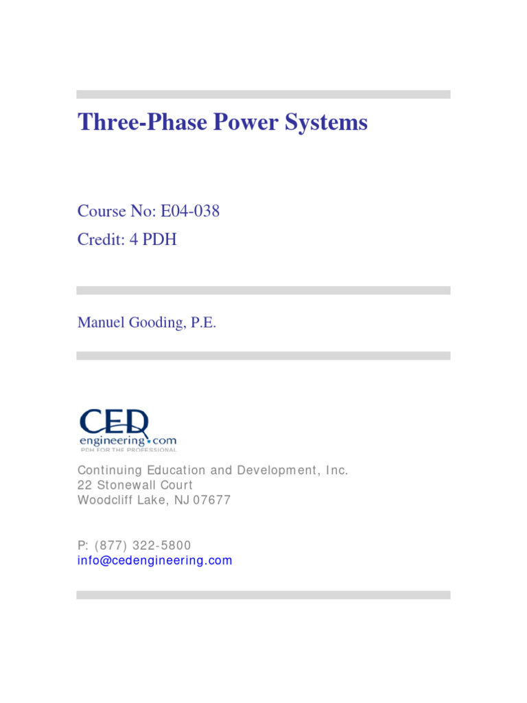 Three-Phase Power Systems-R1 | Download Free PDF | Transformer ...