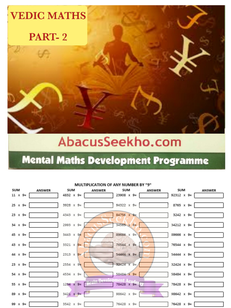 Vedic Maths Work Book Part 2 Pdf