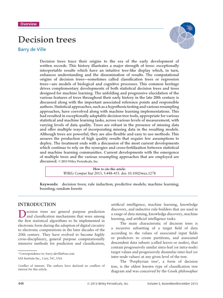 Decision Trees | PDF | Machine Learning | Dependent And Independent Variables