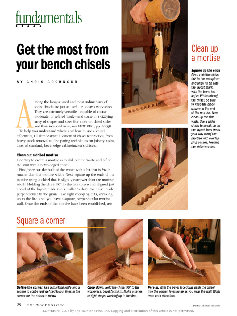 Bench Chisels | PDF | Tools | Manufactured Goods