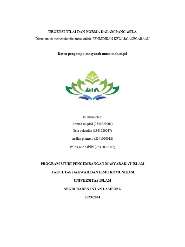 Makalah PKN Kel 5 | PDF | Karier & Perkembangan | Sains & Matematika