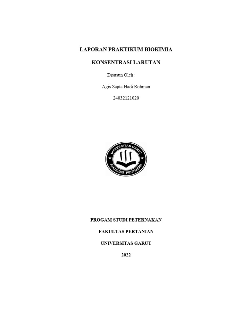 LAPORAN PRAKTIKUM BIOKIMIA Agis 3 | PDF