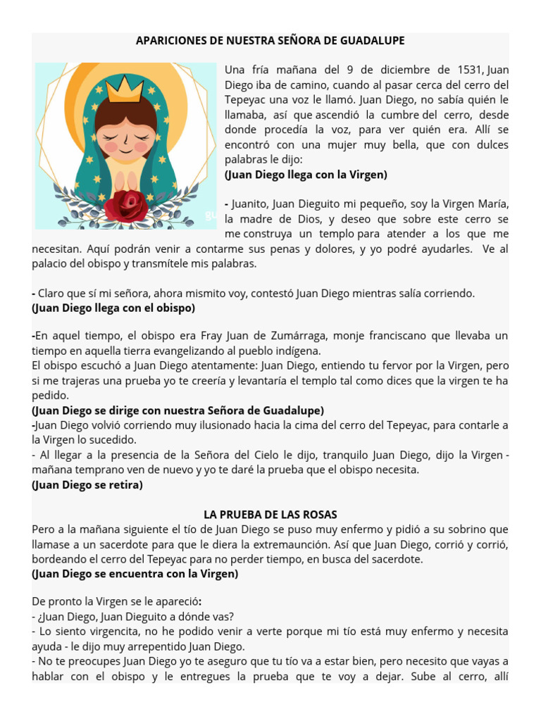 Nuestra Señora de Guadalupe | PDF | María, madre de Jesús