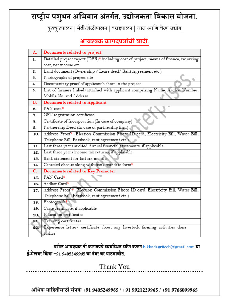 List - of - Documents Reuired Documents IN NLM | PDF