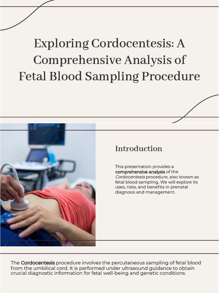 Cordocentesis | PDF | Medical Specialties | Diseases And Disorders