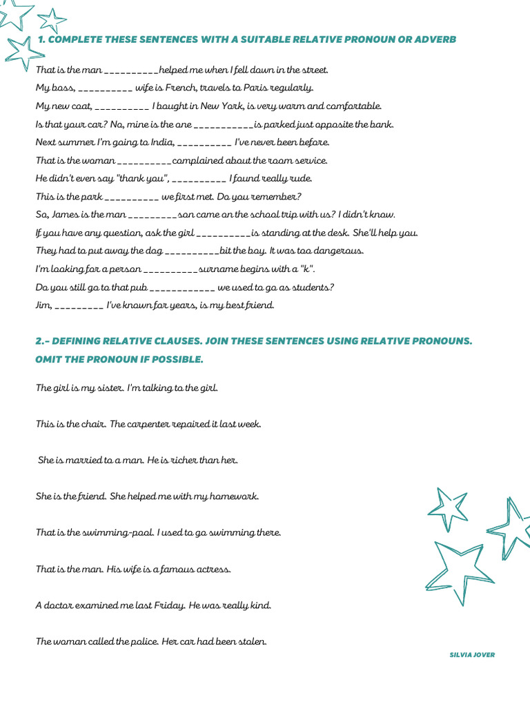 Relative Sentences | PDF