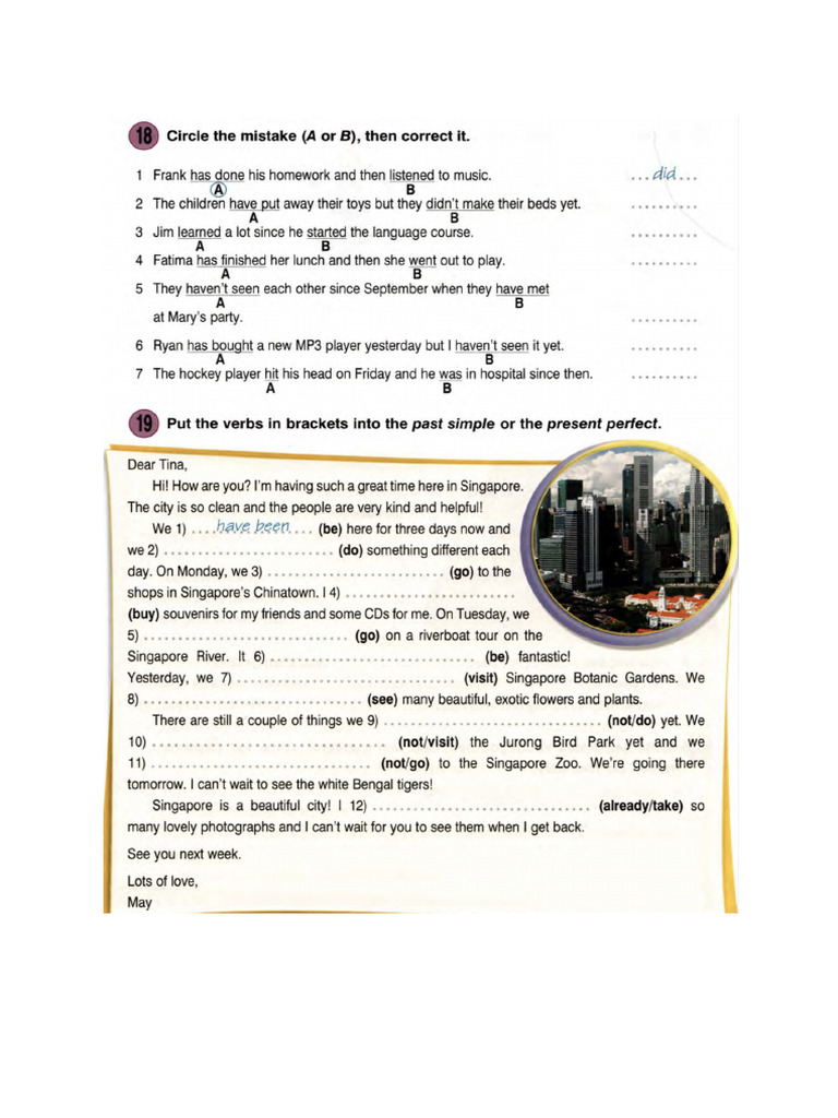 prefirst present perfect past simple 2 | PDF