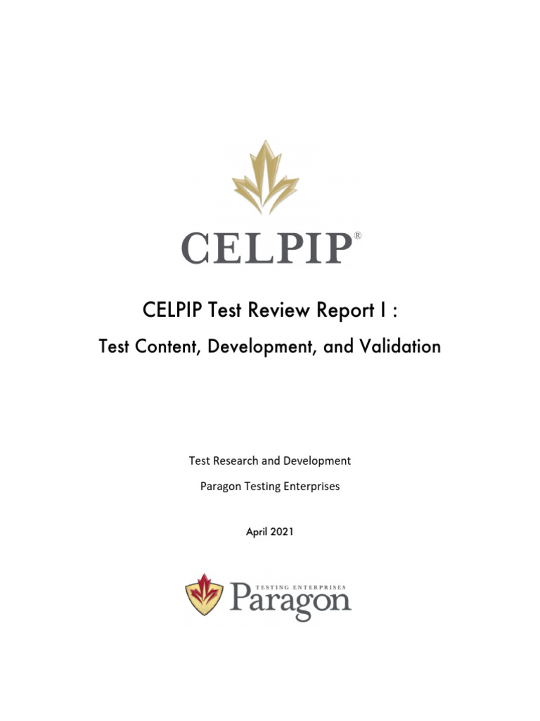 Celpip Test Report I 2021-2 | PDF | Business