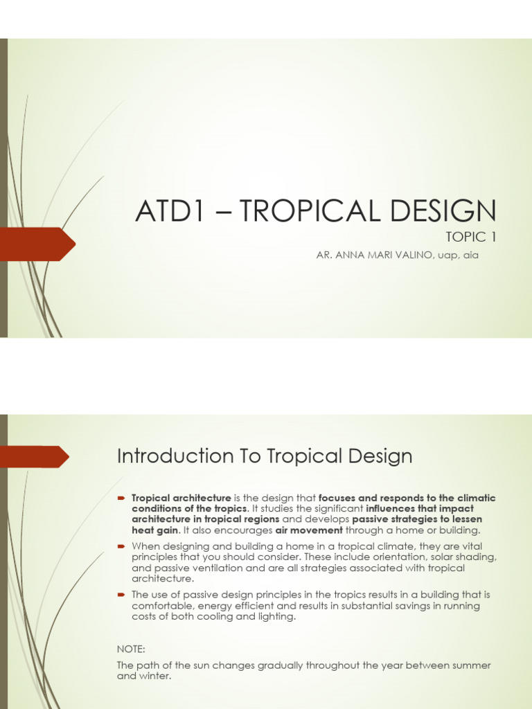 Intro To Atd | PDF | Tropics | Wet Season