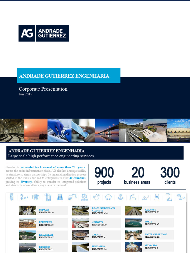 Andrade Gutierrez Engineering Overview | PDF | Economies | Business